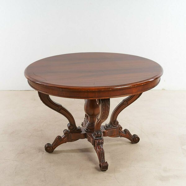 Round Table In Walnut | Vinterior