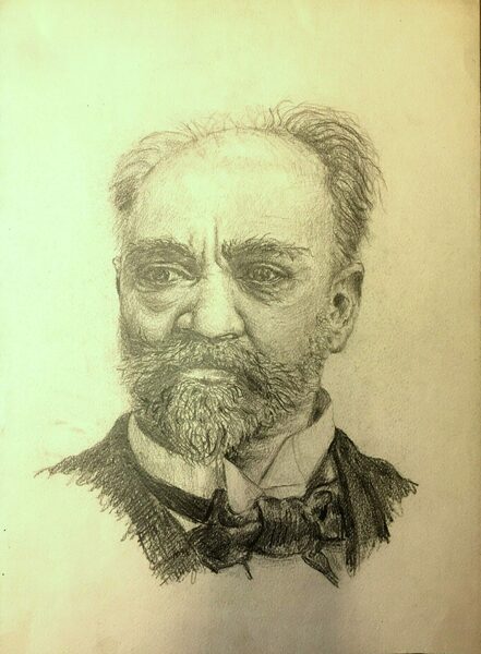 Portrait Of "Antonín Dvořák", Pencil Technique | Vinterior