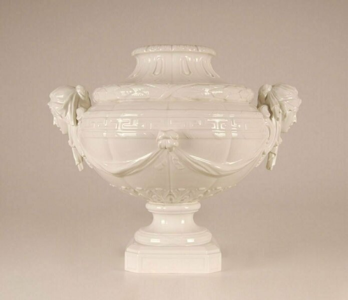 Antique German White Porcelain Vase From Kpm | Vinterior