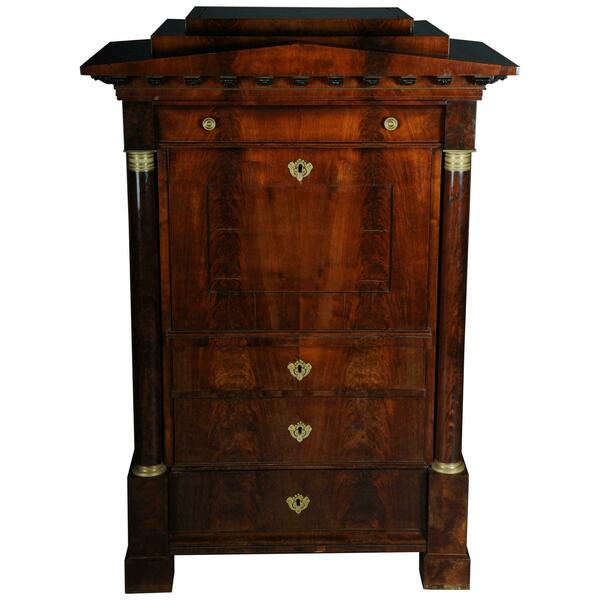 Museum Biedermeier Secretary Signed By Adolph Friedrich Voigt Circa ...
