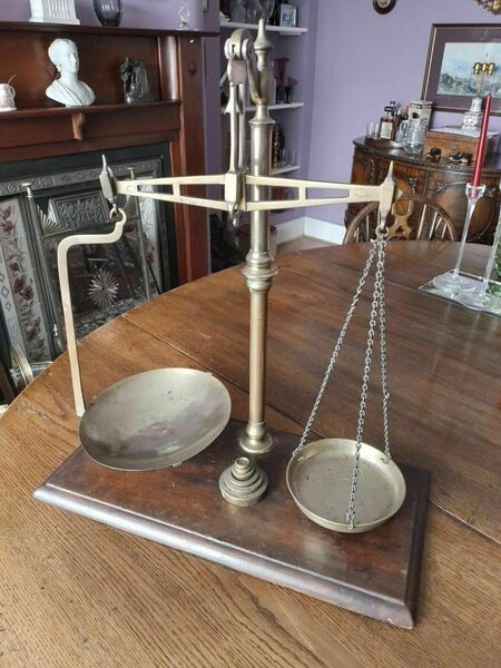 Victorian Brass Shop Scales, 1800s | Vinterior