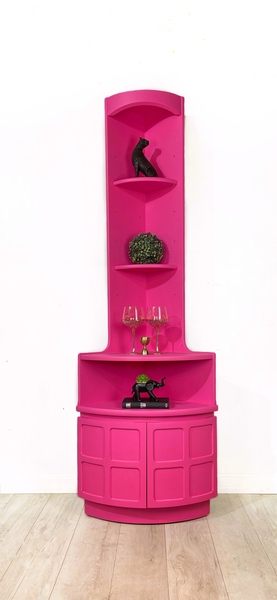 Nathan Corner Unit In Bold Pink | Drinks Cabinet | Nathan | Vinterior