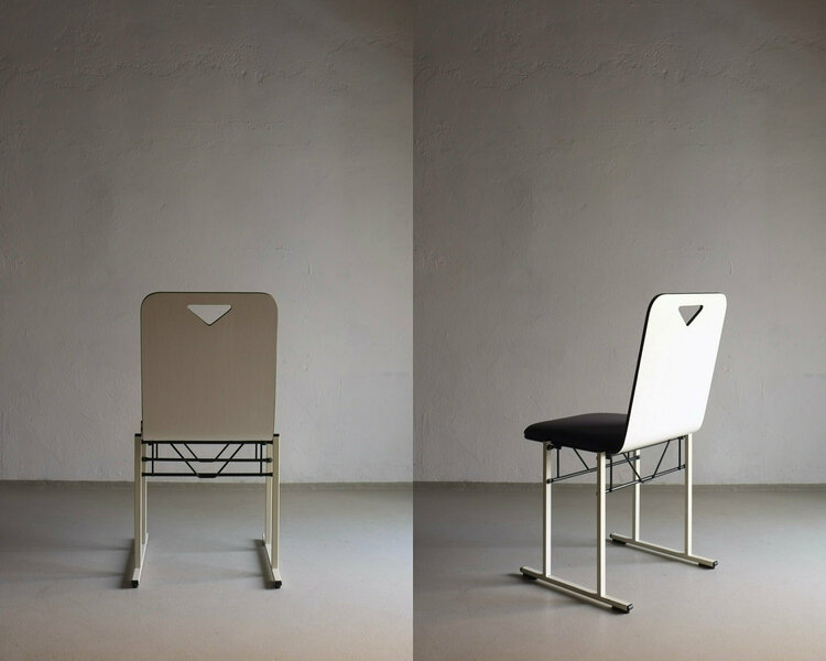 2 White Metal Chairs Yrjö Kukkapuro | Avarte Finland | Vintage | Vinterior