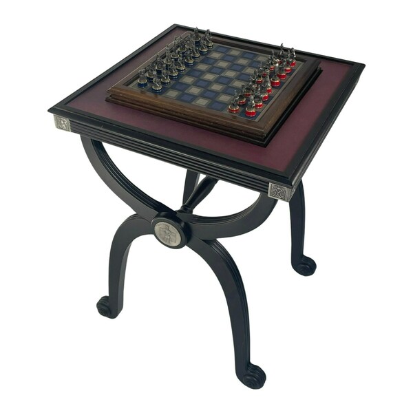 Franklin Mint Chess Set Battle Of Waterloo Tin Pieces Limited Edition ...