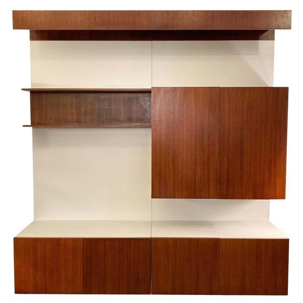 Mid Century Modern German Wall Unit, Wood, 1970s | Vinterior