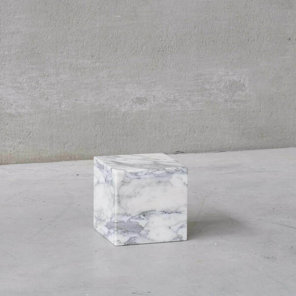 Large Marble Square Mid Century Object | Vinterior