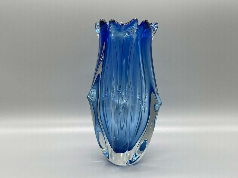 Beautiful Light Blue Vintage Op Art Slovak Vase Designed By Jaroslav ...