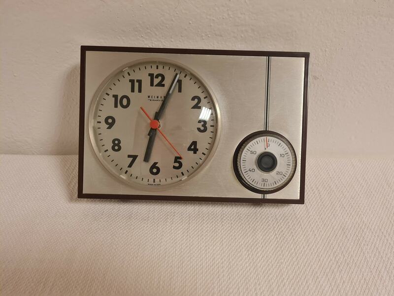 Vintage Mid Century Wall Kitchen Clock With Timer Weimar Ddr 70s ...