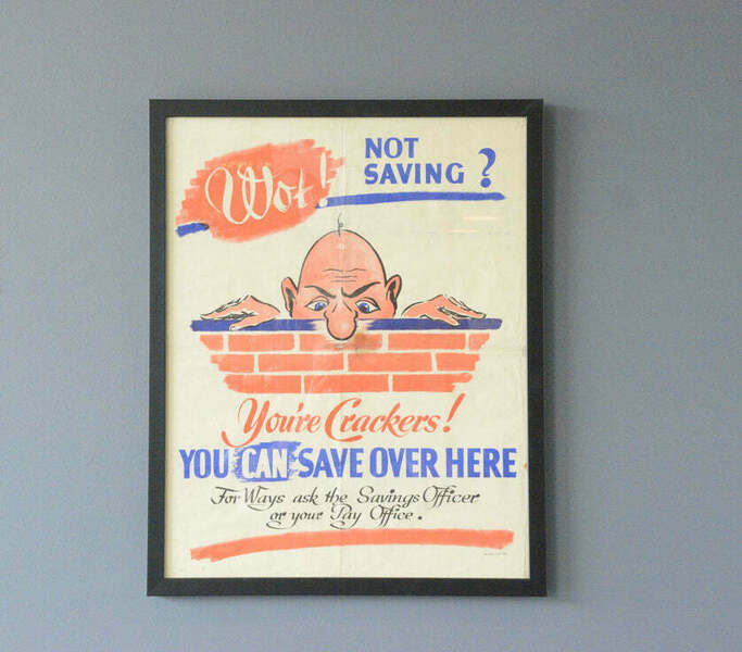 Mr Chad Ww2 National Savings Poster Circa 1940s | Vinterior
