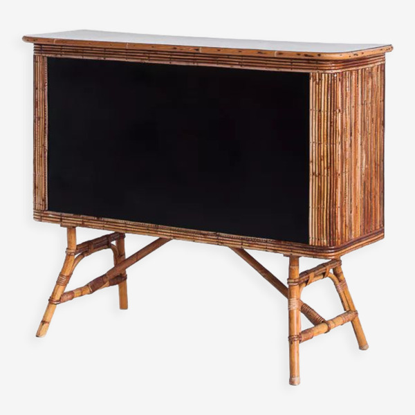Vintage Bar Counter In Canning And Rattan. France, 50s. | Vinterior