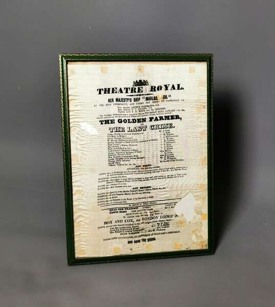 Rare Victorian Silk Advertising Bill, Royal Theatre | Vinterior