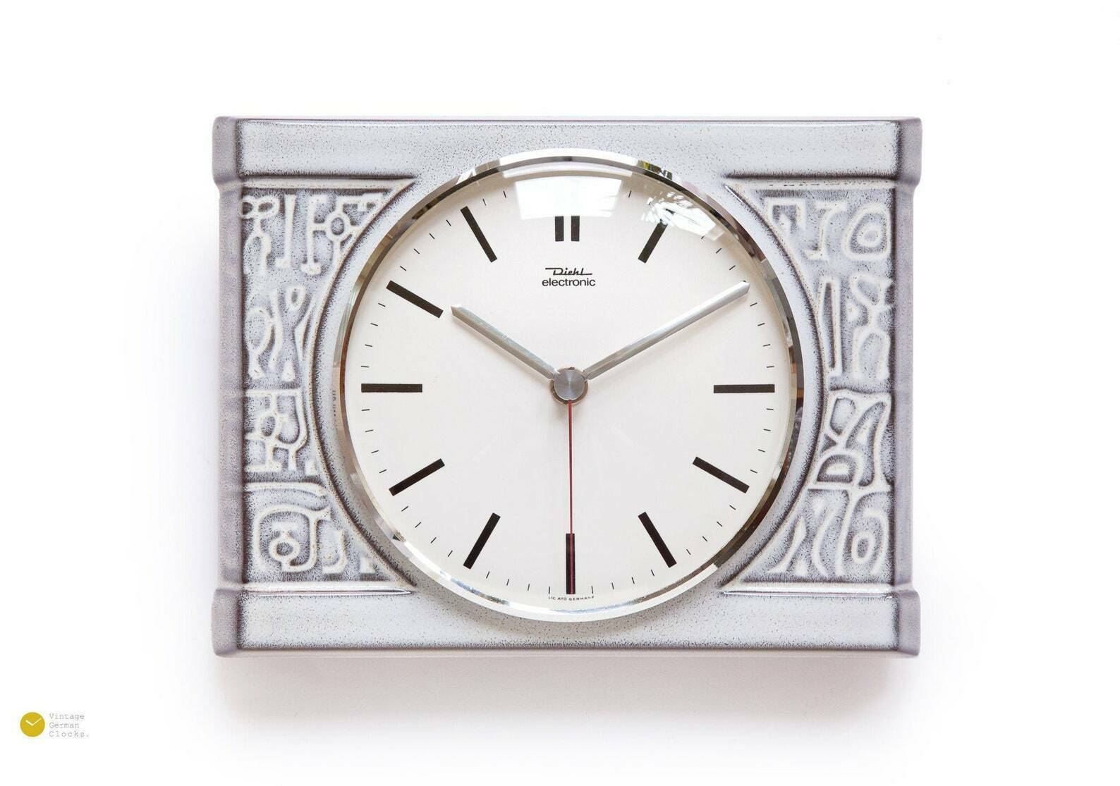Diehl Mid Century Ceramic Wall Clock 60s Panton Space Age Germany ...
