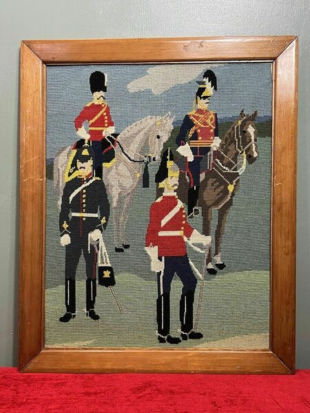 Historic British Royal Household Cavalry Guards Tapestry Showpiece ...