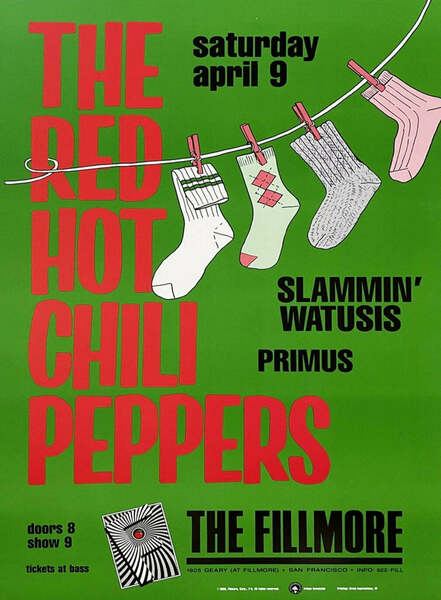 Red Hot Chili Peppers The Fillmore, Original Vintage Poster | Vinterior