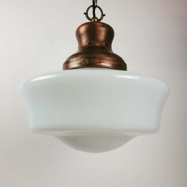 Opaline Light With Copper Gallery X 2 | Vinterior