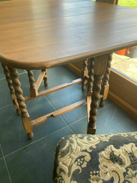 Upcycled barley twist table store