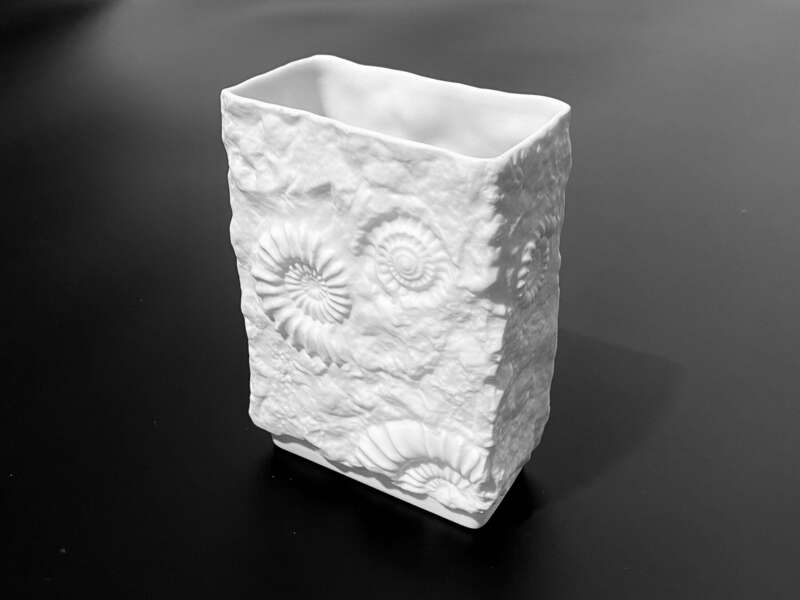 Kaiser Biscuit Porcelain Fossil Ammonite Rectangular Vase 125 Years ...