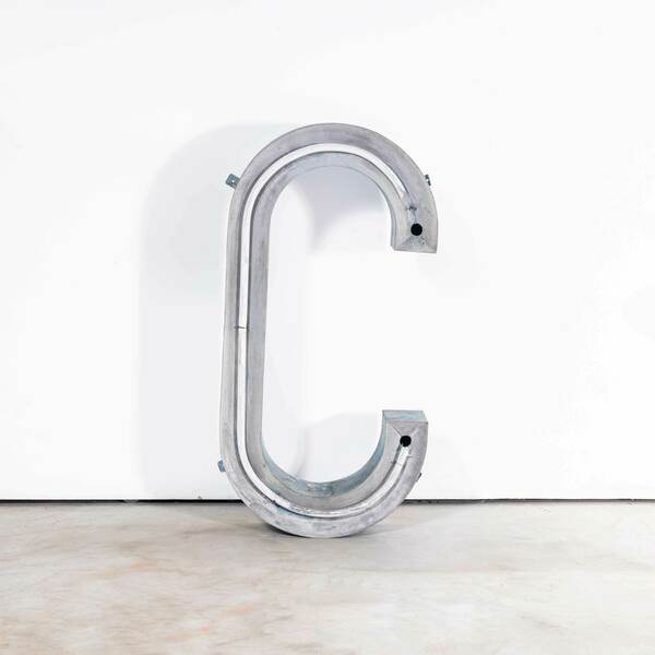 1950’s Very Large Original Sign Letter C One Meter High | Vinterior