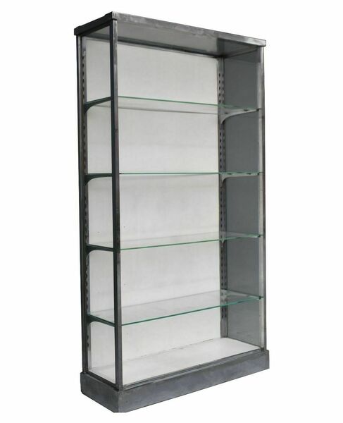 Large Glass And Chrome Metal Display Case 1930 | Vinterior