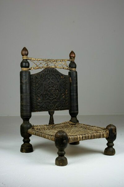 Traditional Tribal Chair Of The Swat Valley, Northern Pakistan, Late ...