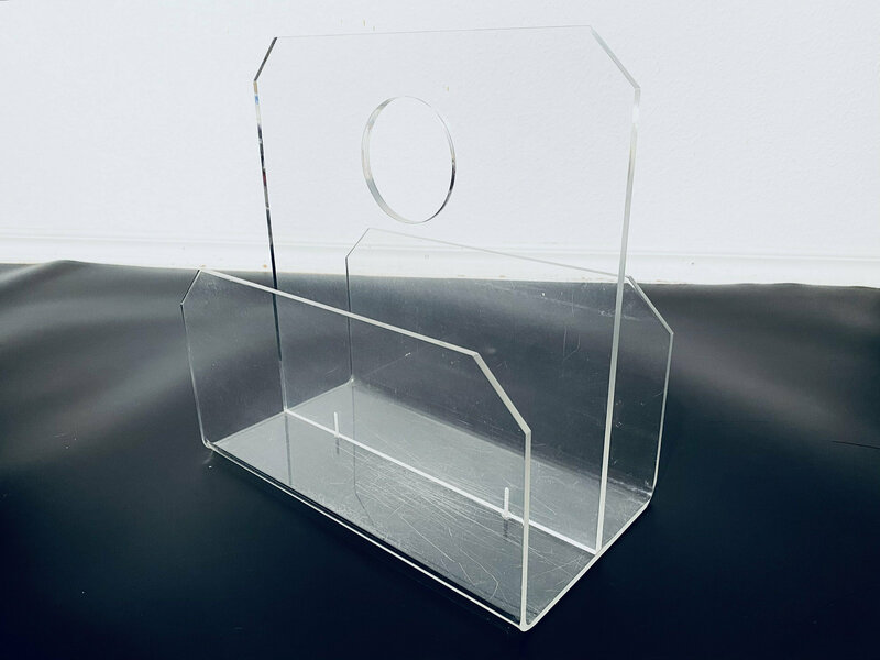 Vintage Plexiglass Perspex Magazine Newspaper Rack / 1970s Interior ...