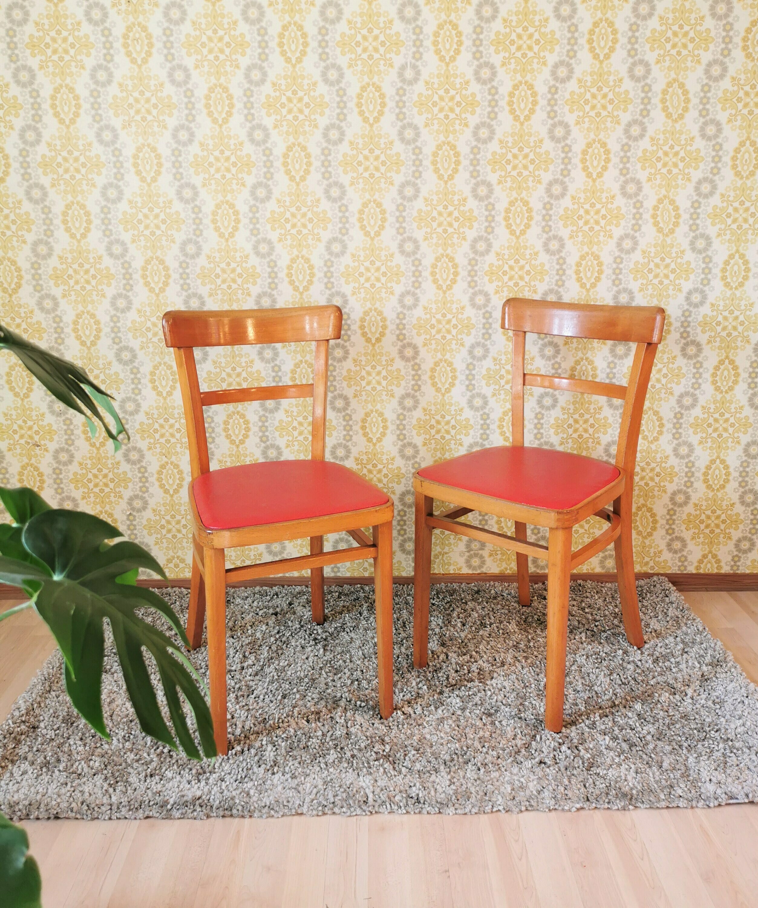 Red retro chairs store