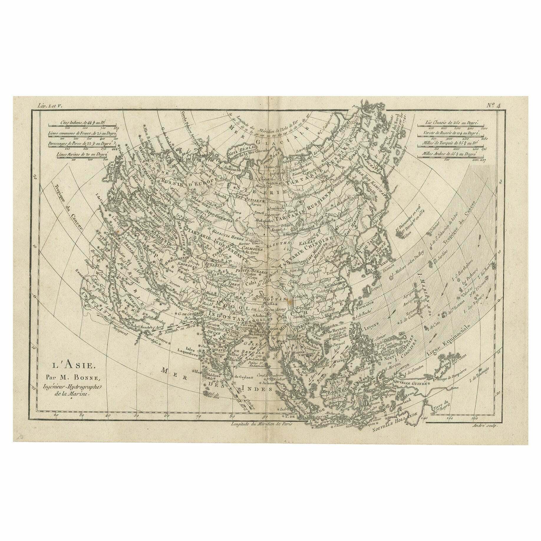 Original Antique Map Of Asia, 1700s | Vinterior