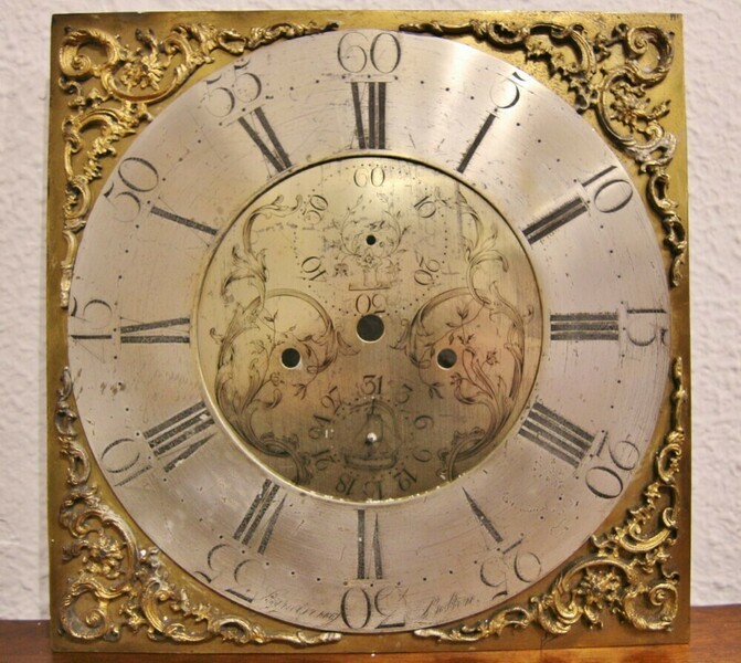 18th Century Brass 8 Day Longcase Clock Dial 'Standring Of Bolton ...