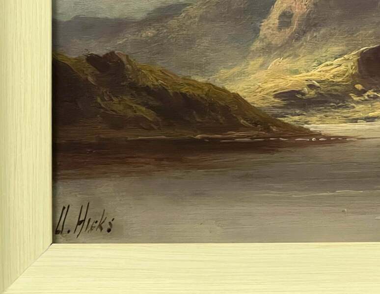David Hicks Mountain Lake Oil Painting By 19th Century British Artist ...