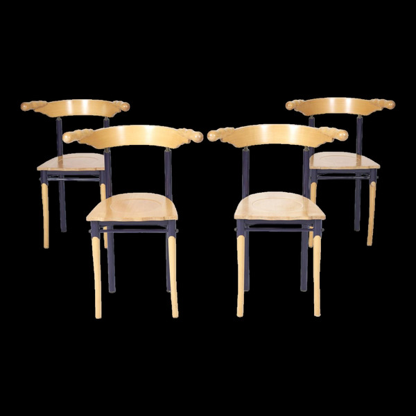 4 Wooden Chairs "Jansky" Borek Sipek | Vinterior