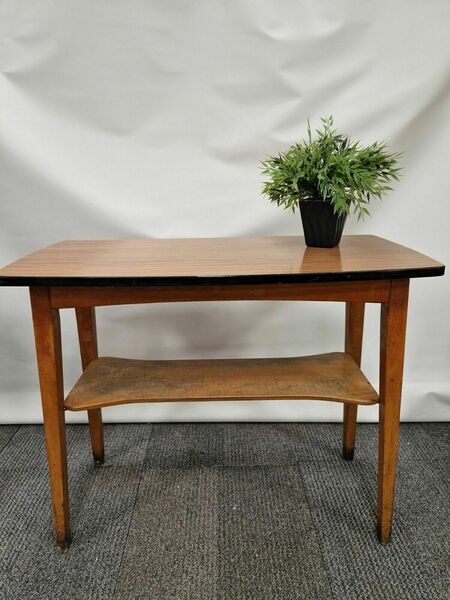 1970s Wood & Formica Club Table With Shelf | Vinterior