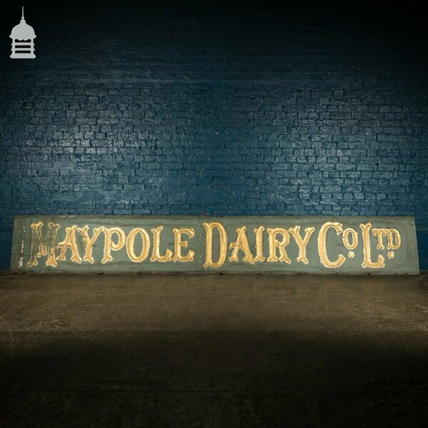 Large Scale Single Pine Plank 19th C 'Maypole Dairy' Commercial Sign ...