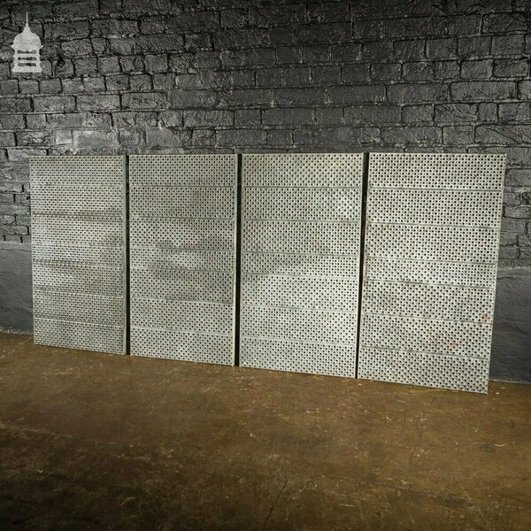 Batch Of 14 Vintage Industrial Perforated Galvanized Tread Plates 7 ...