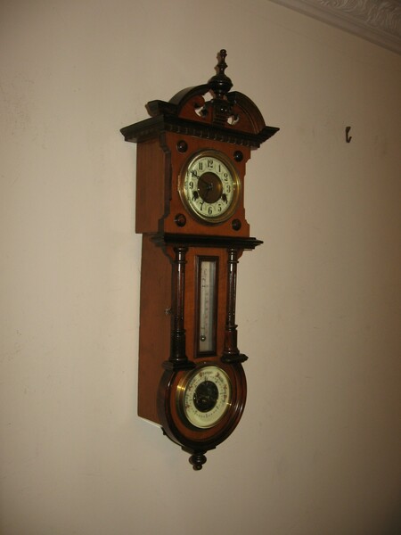 Antique Wall Clock/Barometer/Thermometer | Vinterior