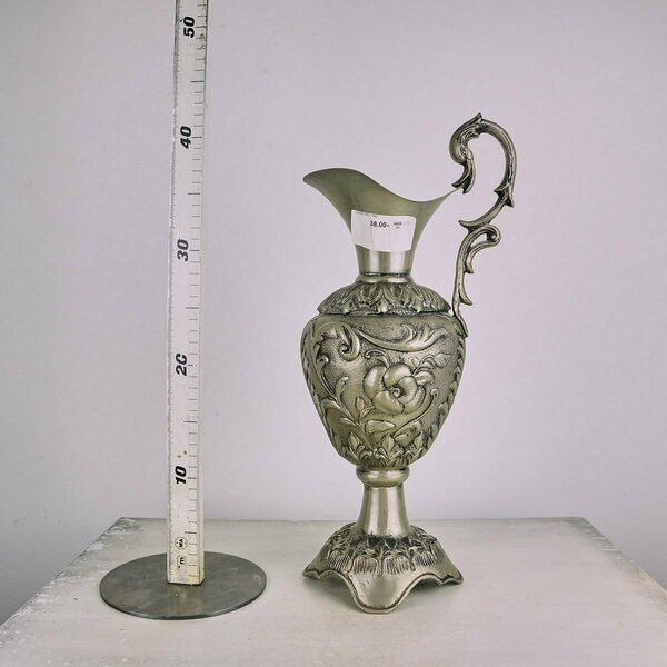 Large Metal Vase, Swan | Vinterior