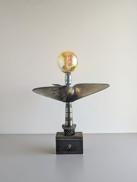 Bespoke Upcycled Bronze Boat Propeller Table Accent Light | Vinterior