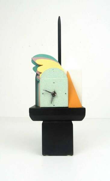 Rare 80s Style Postmodern Table Clock Memphis Age | Vinterior