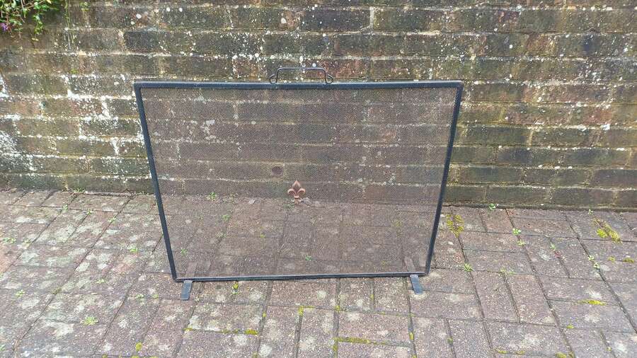 Vintage Metal 70s Fire Screen Guard Gauze Fireplace. | Vinterior