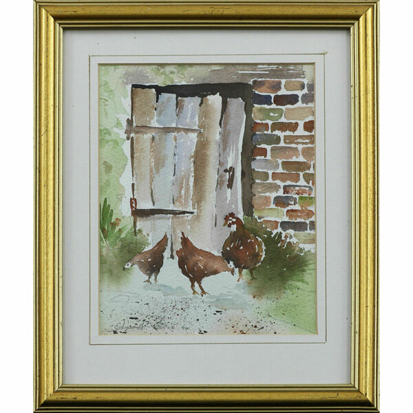 Watercolour By Edward Pearce. Hens | Vinterior
