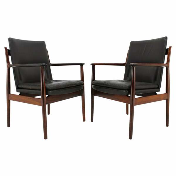 1960s Pair Of Arne Vodder 431 Armchairs By Sibast Mobler, Denmark ...