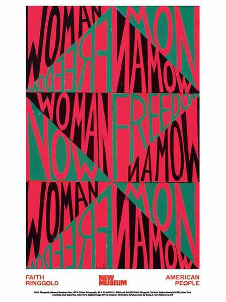 Authentic Faith Ringgold Exhibition Poster Woman Freedom Now Feminist ...