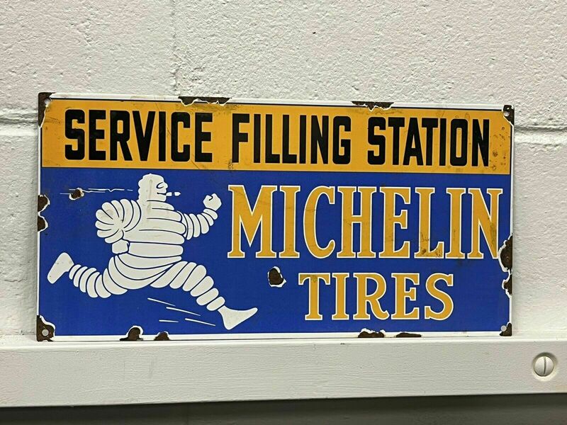 Michelin Garage Advertising Enamel Sign | Vinterior