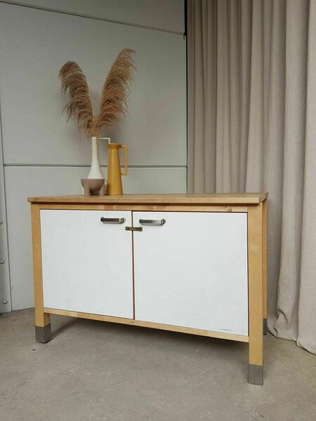 Vtg Mid Century Modernist Style Ikea Varde Sideboard Kitchen Cupboard ...