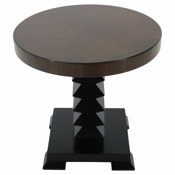 1980s Cubistic Shaped Round Coffee Table | Vinterior