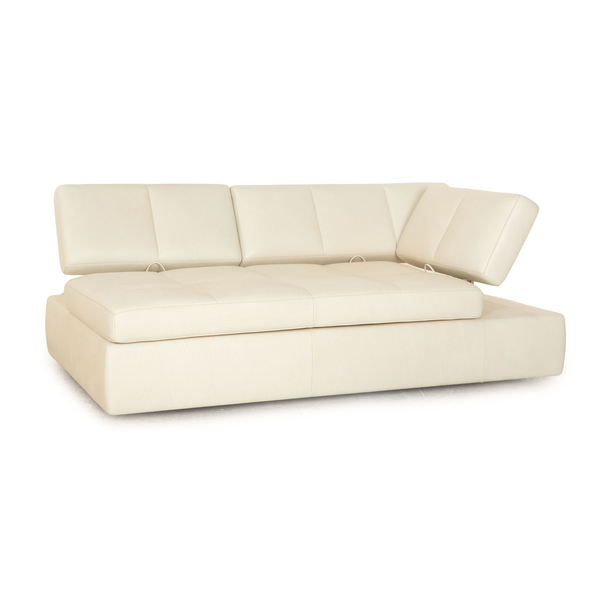 Fsm Square Up Leather Two Seater White Grey Manual Function Sofa ...