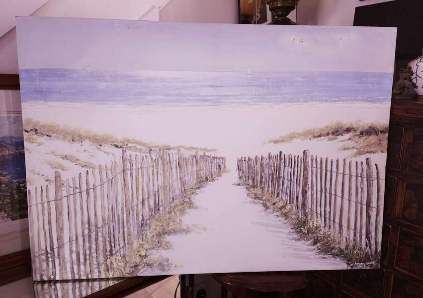 Very Large Beach Print On Canvas, 'White Sands' By Anthony Waller ...