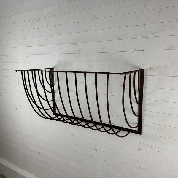 Reclaimed Wall Mounted Iron Hay Rack | Vinterior