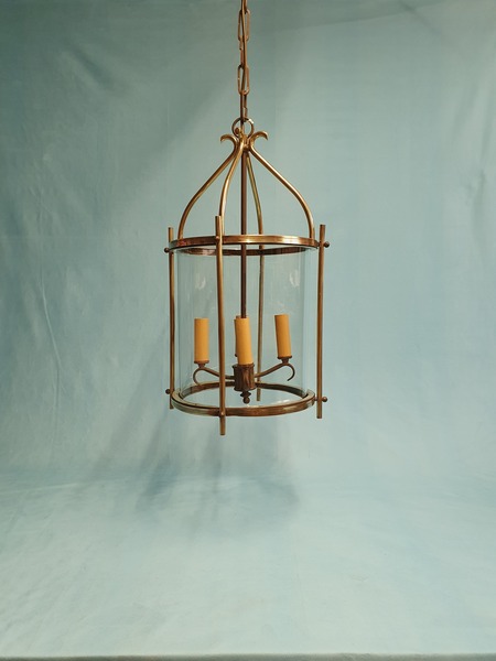 Early 20th Century French Round Hall Lantern With Four Bulbs 13 ...