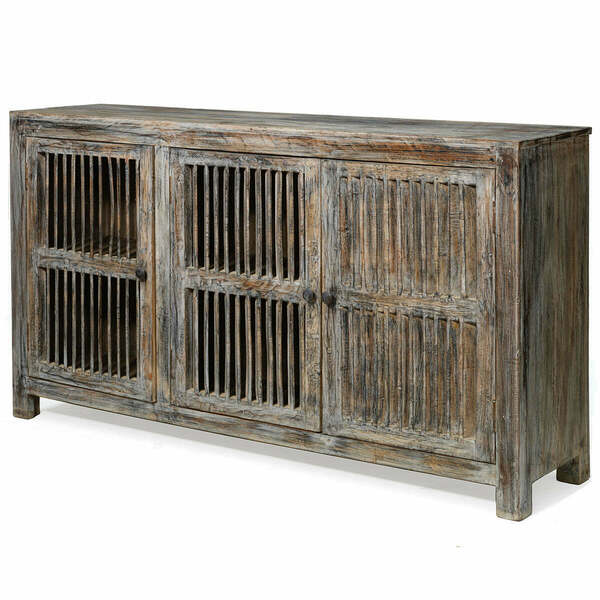 Three Door Slatted Sideboard | Vinterior