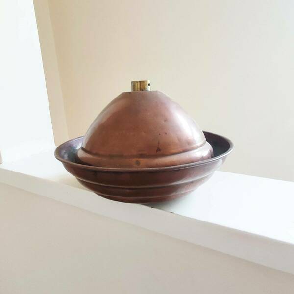 30's Wafax Vintage Copper Washing Dolly & Holder Rustic Posser Ponch ...